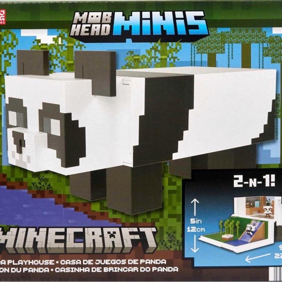 Mattel | Toys | Minecraft Mob Head Minis Panda Playhouse 2in Design ...